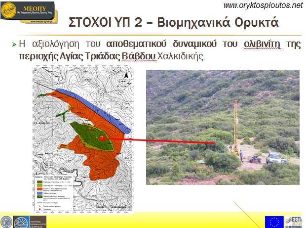 Ερευνα και αξιολόγηση επιλεγμένων Μη Eνεργειακών Ορυκτών Πρώτων Υλών ...