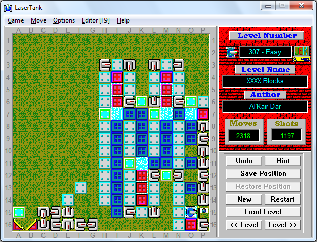 LaserTank Solutions: Sokoban-I - 307 - XXXX Blocks