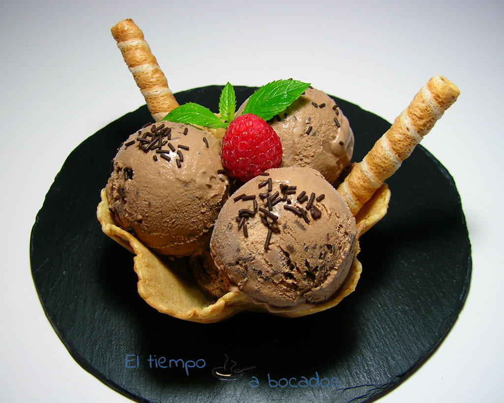El tiempo a bocados: Helado de chocolate y virutas