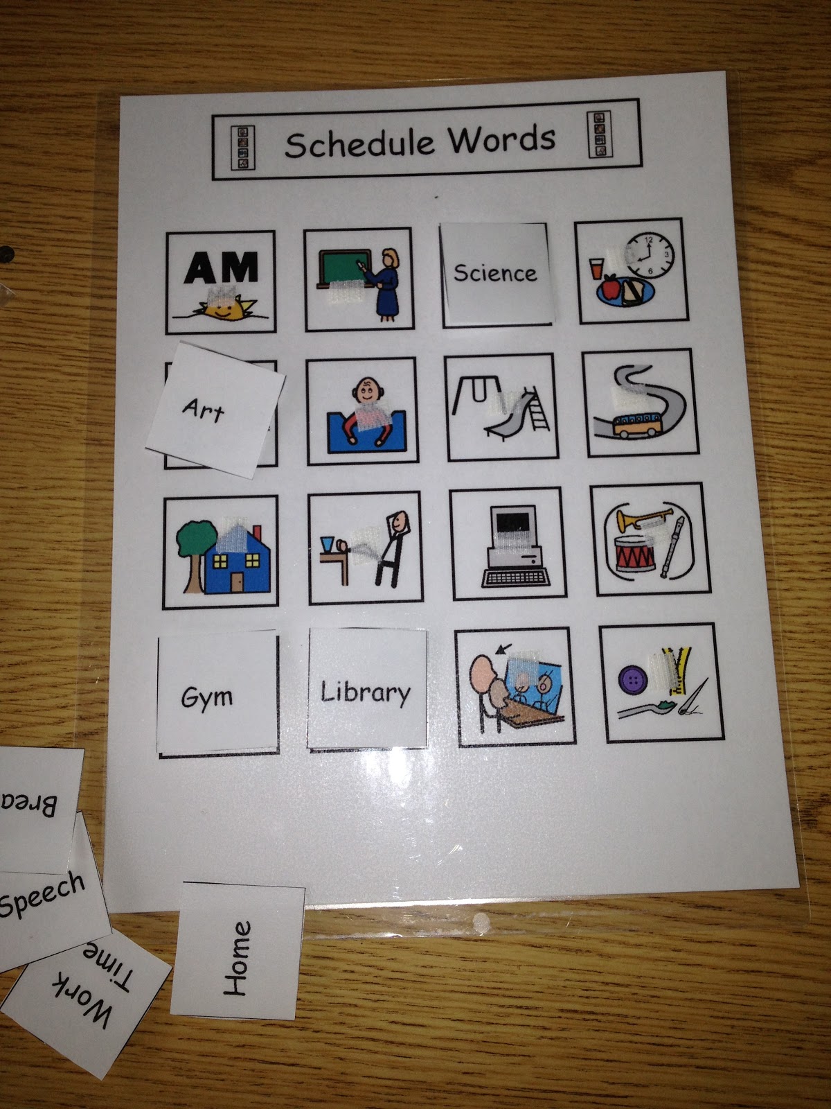 Autism Tank: Fading From Picture Schedules to Word Schedules