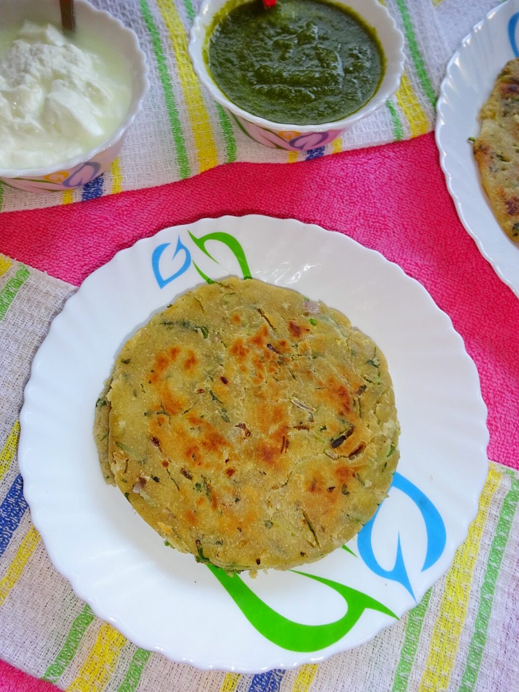 Veg Indian Good Food Recipes..: Lehsuni Jowar Paratha (Fresh Green ...