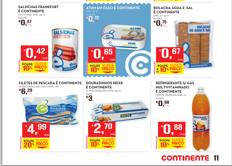 Queremos Vales de Desconto : Continente: Produtos Essenciais marca é ...