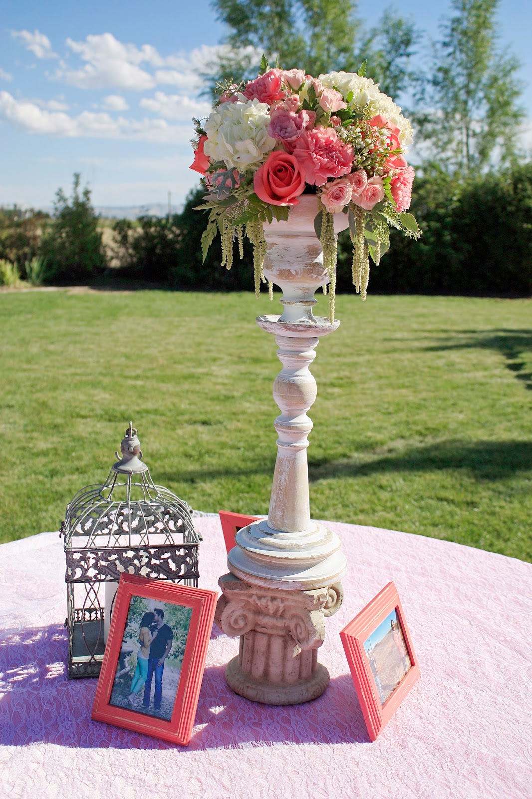 Four Weddings and a Flower Pedestal