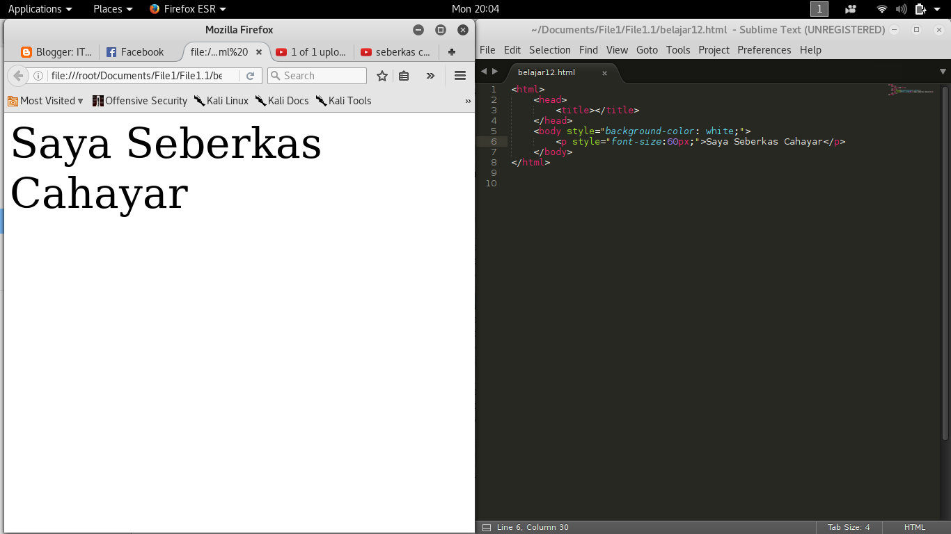 mengubah ukuran huruf HTML menggunakan font size - Belajar Font Size