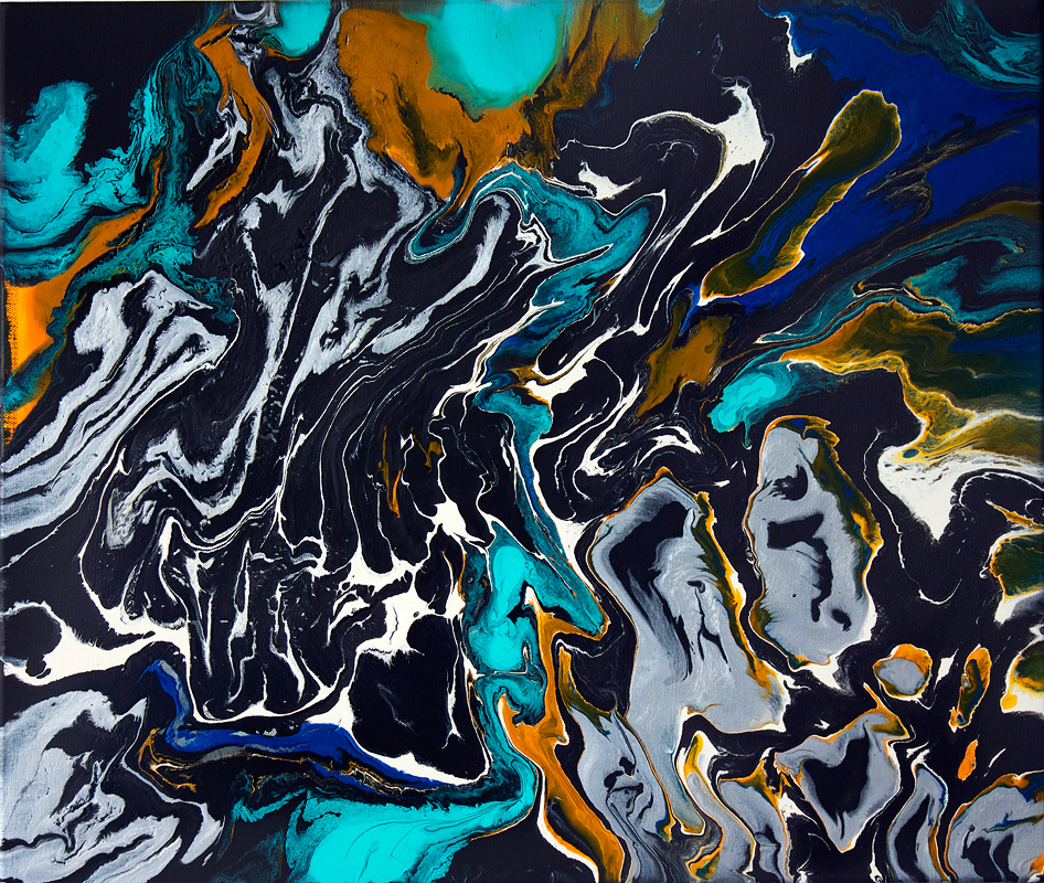 Doodlepalooza: Acrylic Chaos (poured painting)