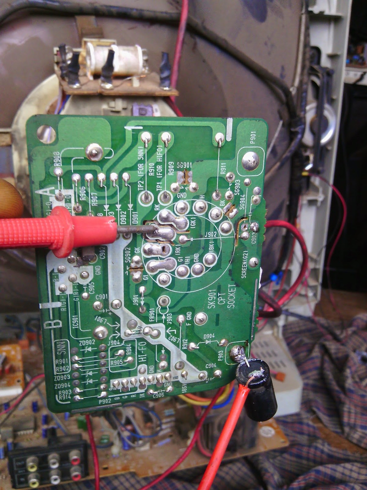 How to clear crt short in LG Flatron tv