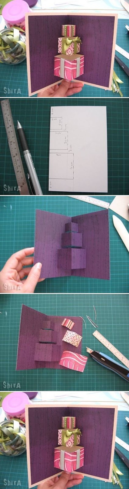 Popular DIY Crafts Blog: How to Make Simple 3D Gift Card