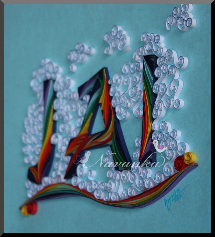 Craft Ideas for all: Rainbow in Clouds - Personalized Paper Quilling ...