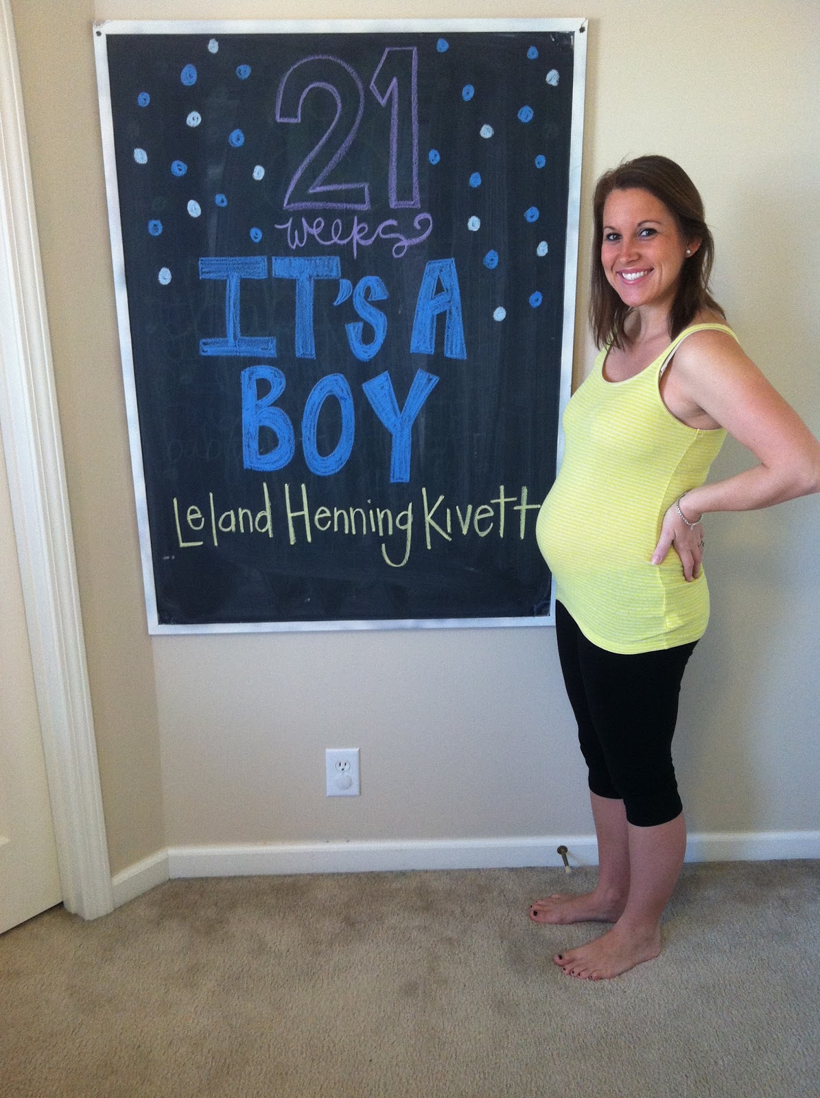 21 Weeks Pregnant Belly Boy