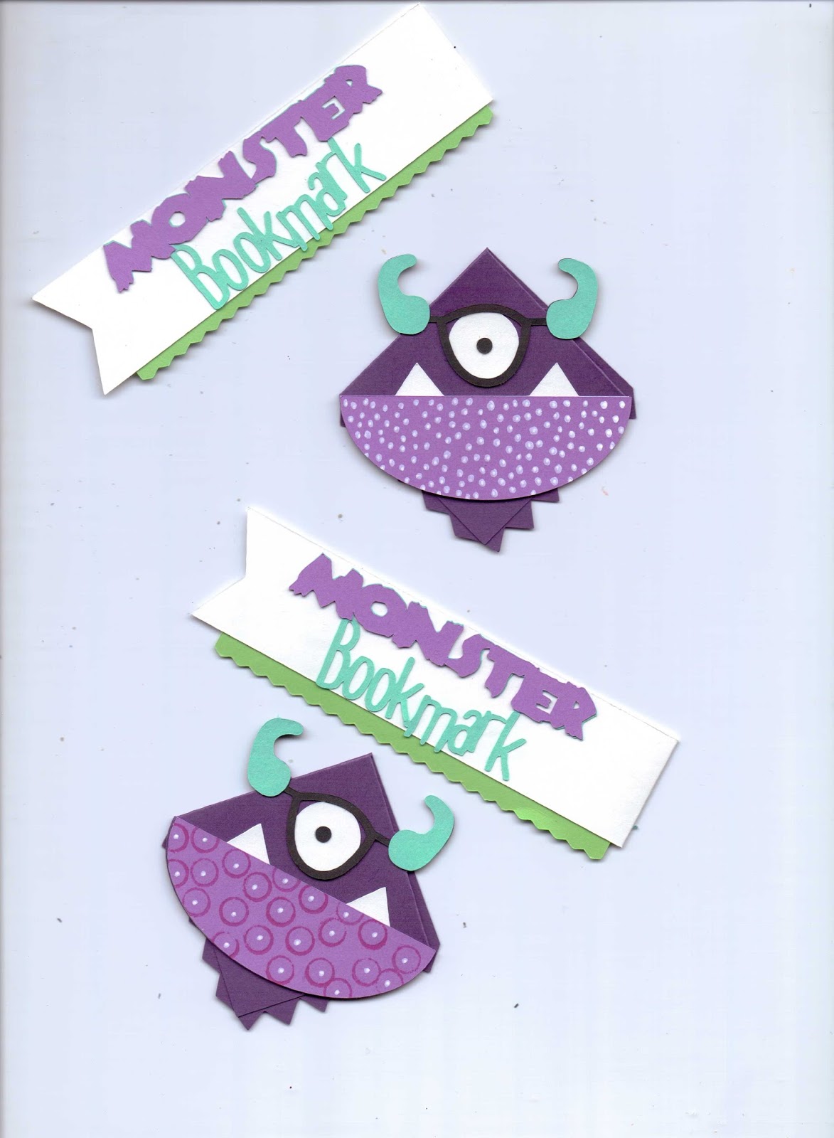 PAPER CRAFTS WITH THE PINK ARMADILLO: Monster Bookmarks