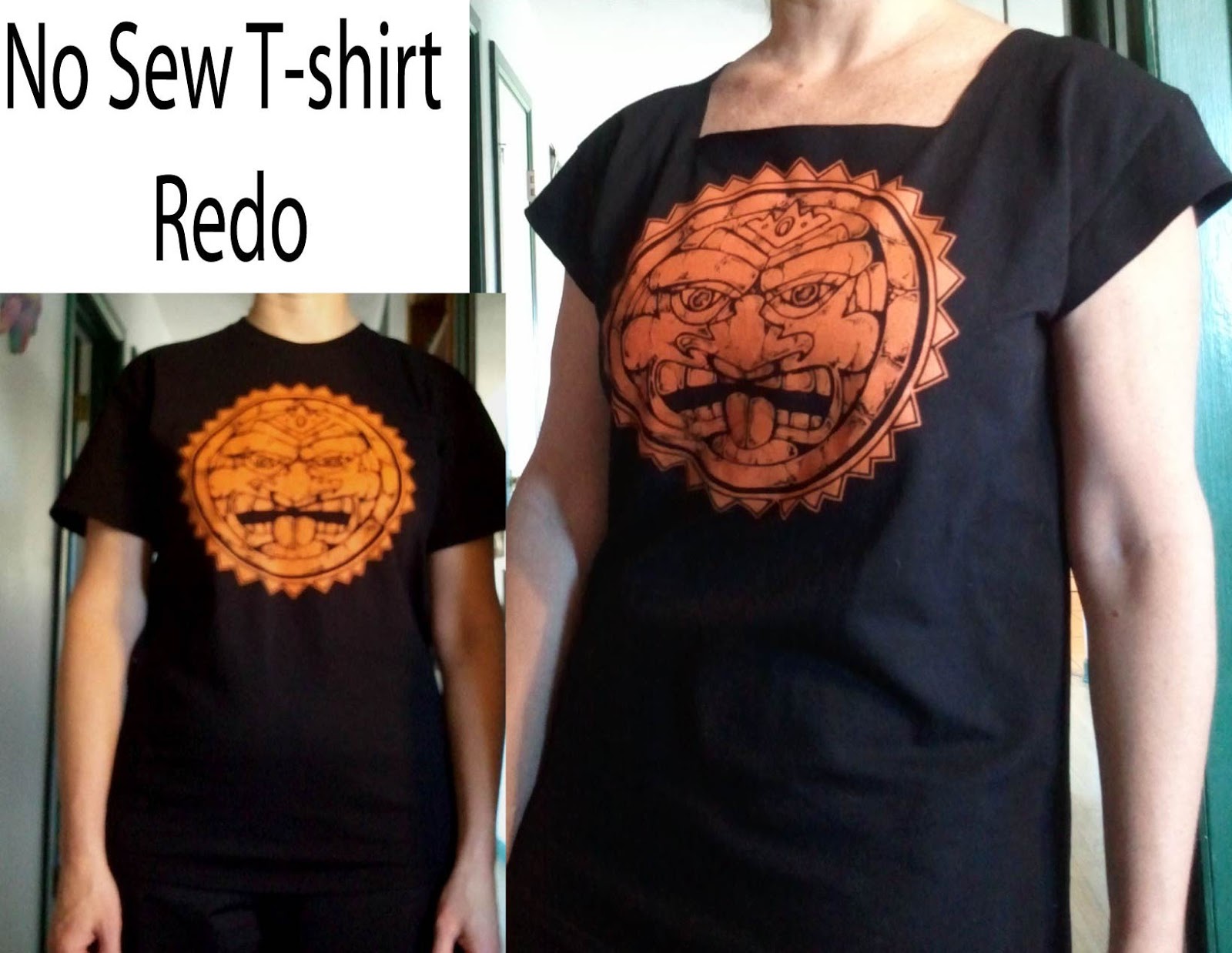 Refashion Co-op: Quick and Easy No Sew T-shirt Make Over Refashion Co-op: Quick and Easy No Sew T-shirt Make Over