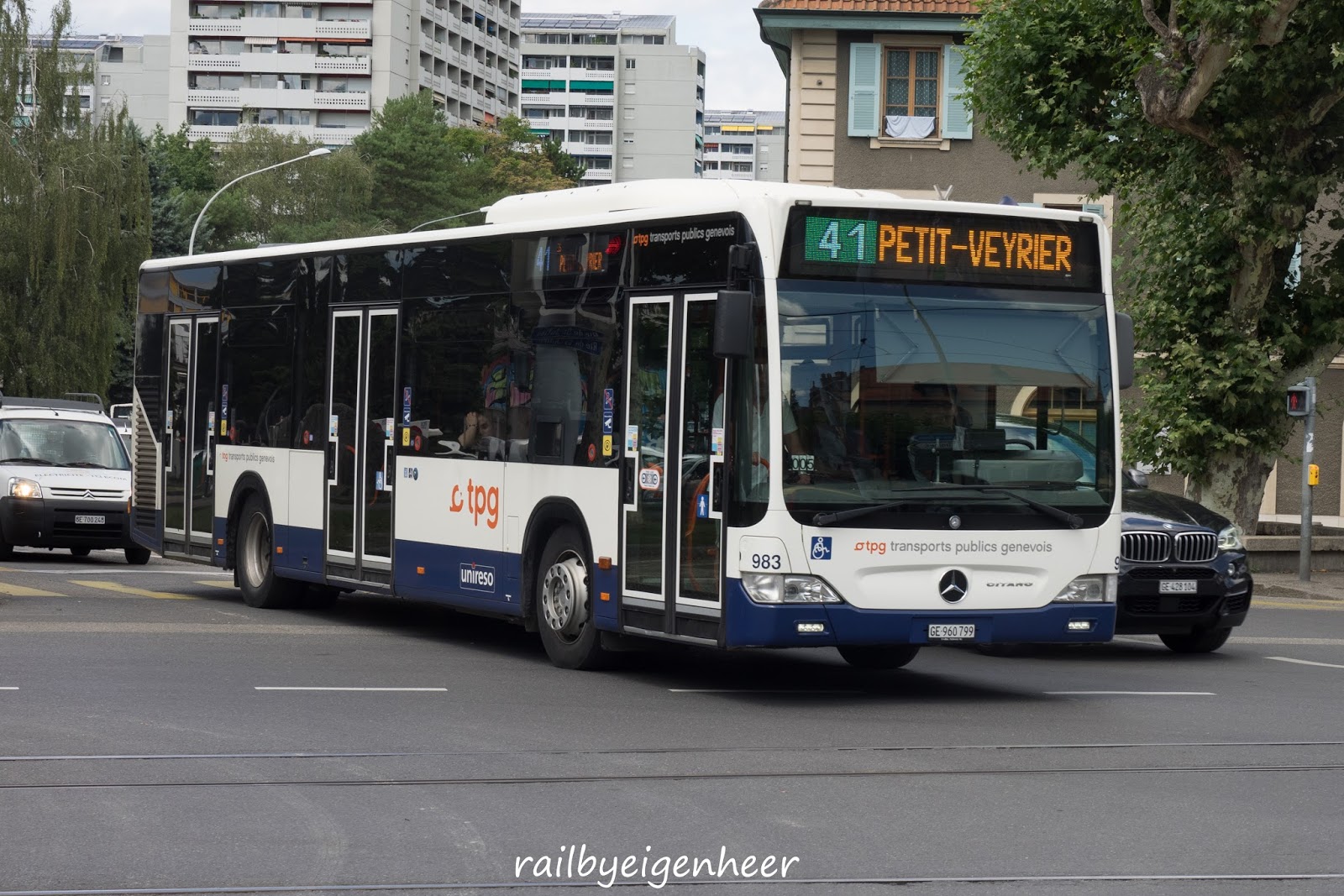 ÖFFENTLICHER VERKEHR: TPG (Geneve Tours) Bus Mercedes Citaro EVOBus ...