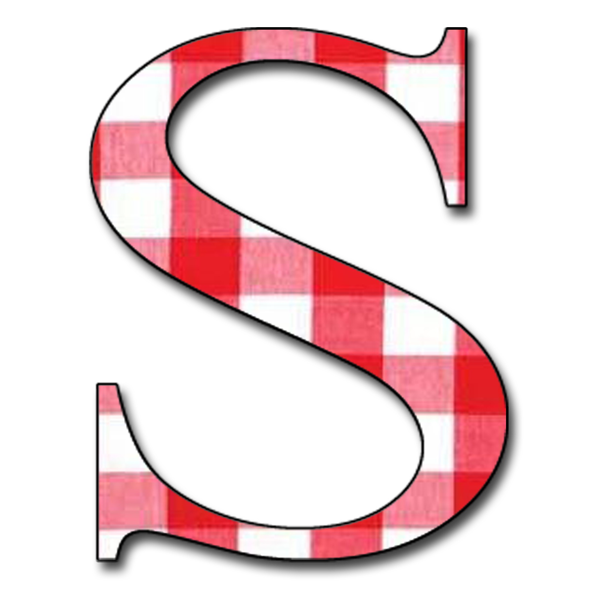 GRANNY ENCHANTED'S BLOG: Free Red Gingham Digi Scrapbook Alphabet