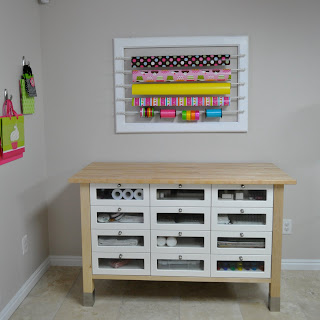 -Slice of Lime-: Wrapping Paper and Ribbon Wall Rack