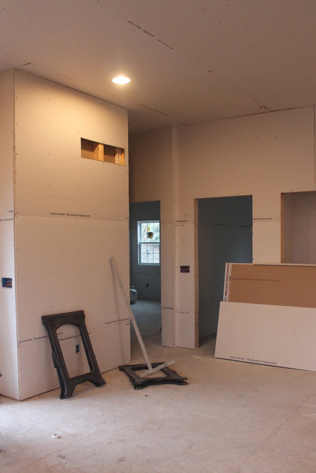 the corson cottage: Our Renovation Moves Inside - Drywall Installation ...