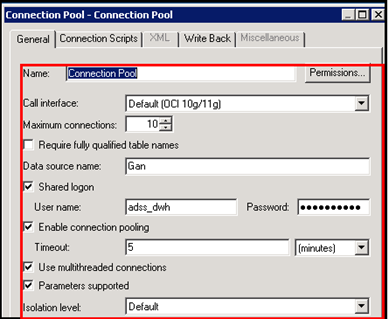 What is Connection Pool in OBIEE 11g