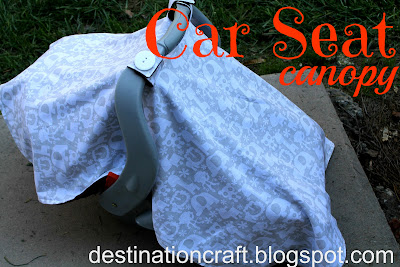 Destination: Craft: Car Seat Canopy (Baby Boy edition)