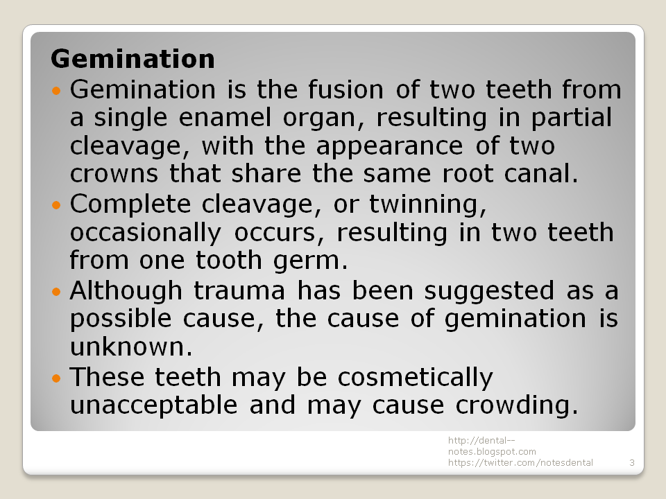 Dental Notes: Abnormalities of Teeth (Alterations in Shape) NOTES