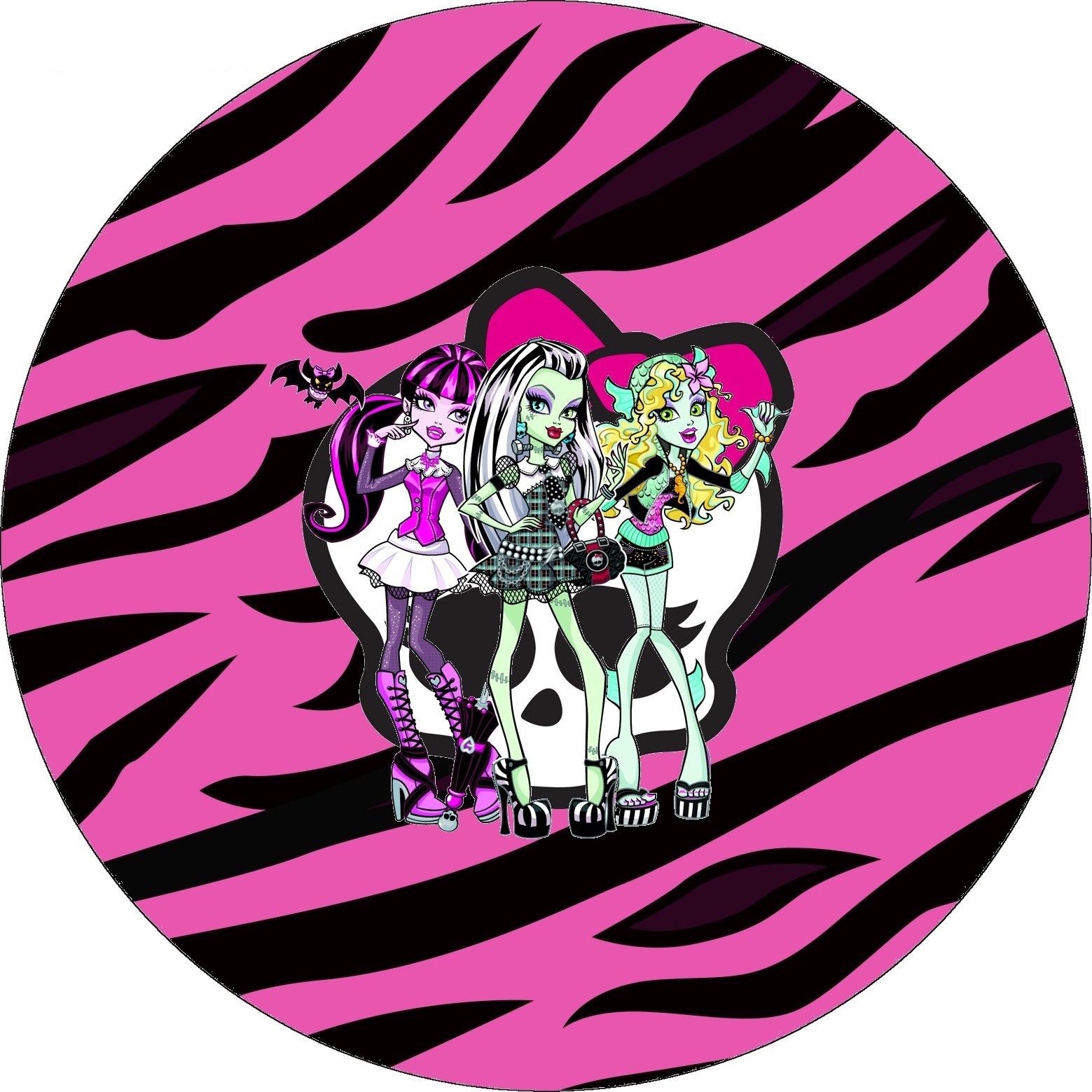 Festinha Pronta: Monster High Zebra Pink