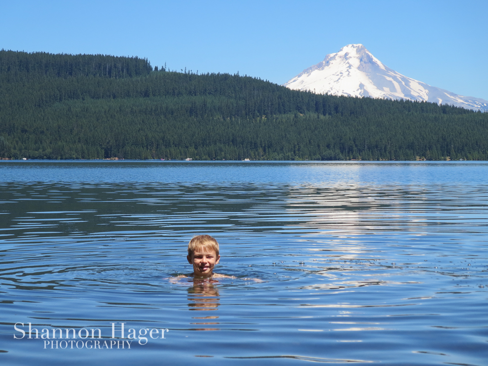 Enjoying Life With 4 Kids: Camping 2013: Swimming in Timothy Lake