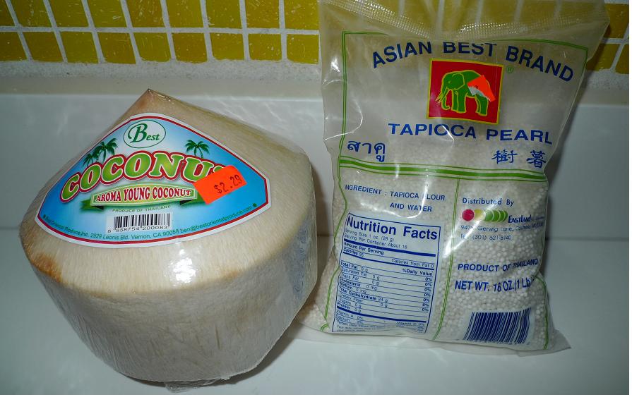 Amporn's Thai Kitchen: Sweet Tapioca with Young Coconut and coconut milk