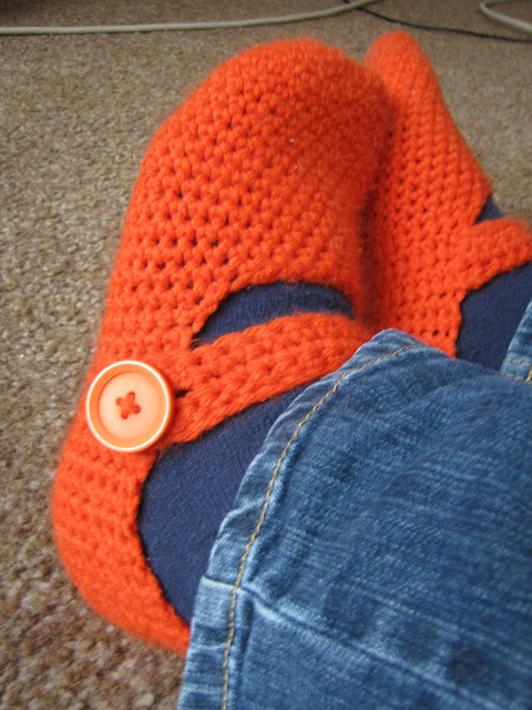 Cynicism and Butterflies: Orange Slippers!
