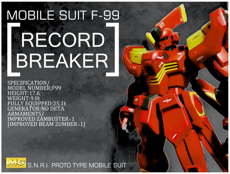 GUNDAM GUY: 1/100 Mobile Suit F-99 Record Breaker - Custom Build