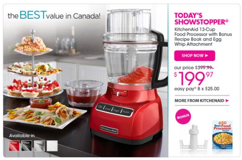 Canadian Daily Deals: The Shopping Channel: KitchenAid 13 Cup Food ...