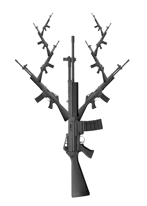 unmundofeliz: Christmas tree gun