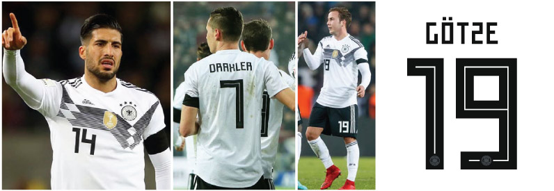 Football teams shirt and kits fan: Font Germany World Cup 2018