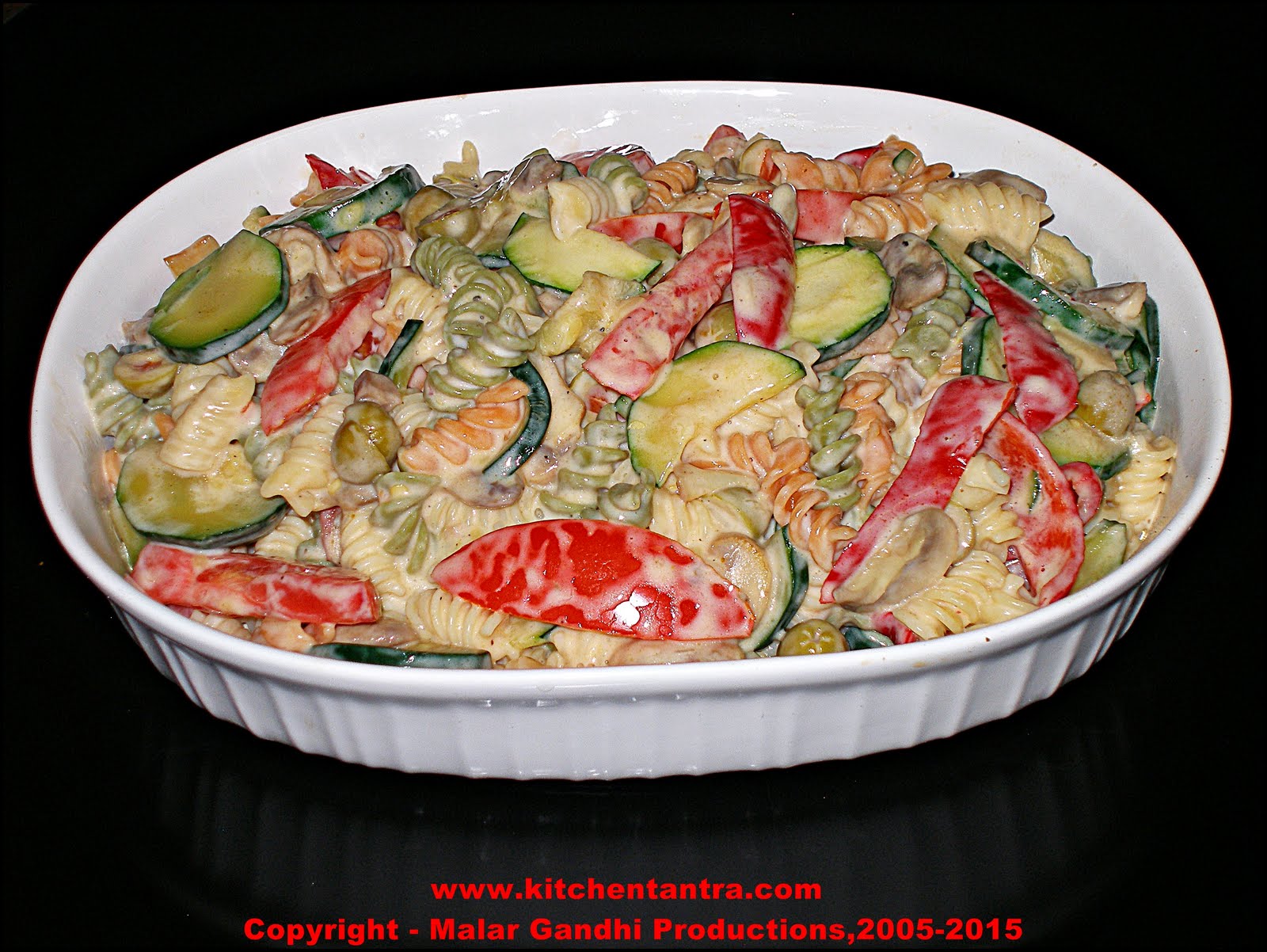 Veg Pasta / Cold Pasta Salad | Kitchen Tantra