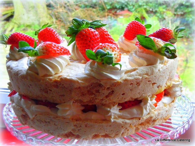 La Différence: Strawberry and Almond Dacquoise Gluten-Free