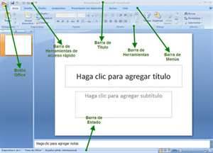 ELEMENTOS DE LA PANTALLA DE POWER POINT