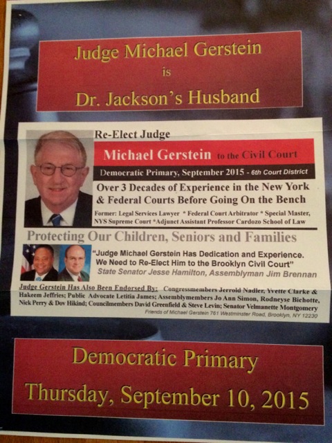 the Q at Parkside: Michael Gerstein For Judge With Caveat