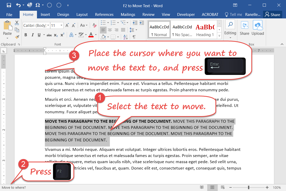 Ctrl+Alt+Geek: Move Text in Word with F2