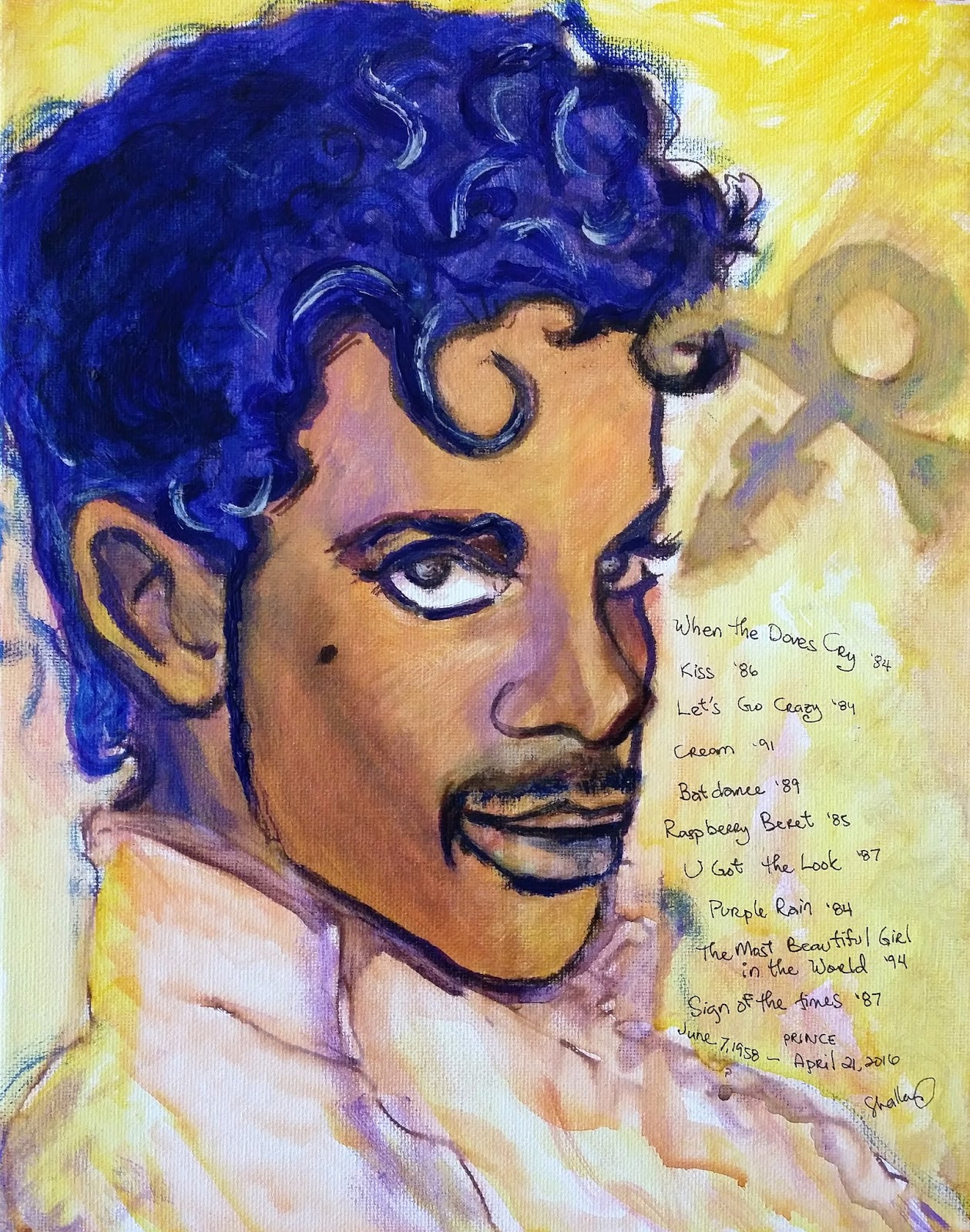 SHALLA Paintings: Shalla Art A Tribute to Prince