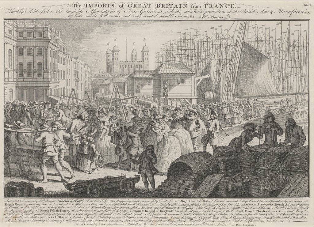 British Tars, 1740-1790: The Imports of Great Britain from France, 1757