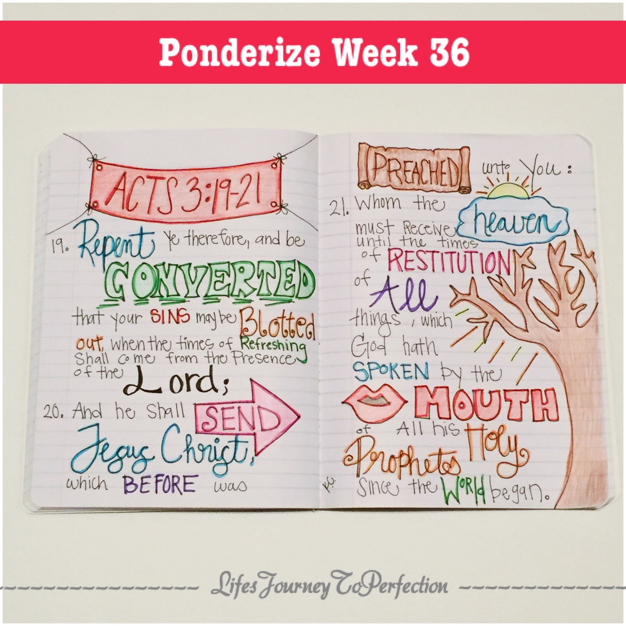 Life's Journey To Perfection: Ponderize Week 36: Acts 3:19–21