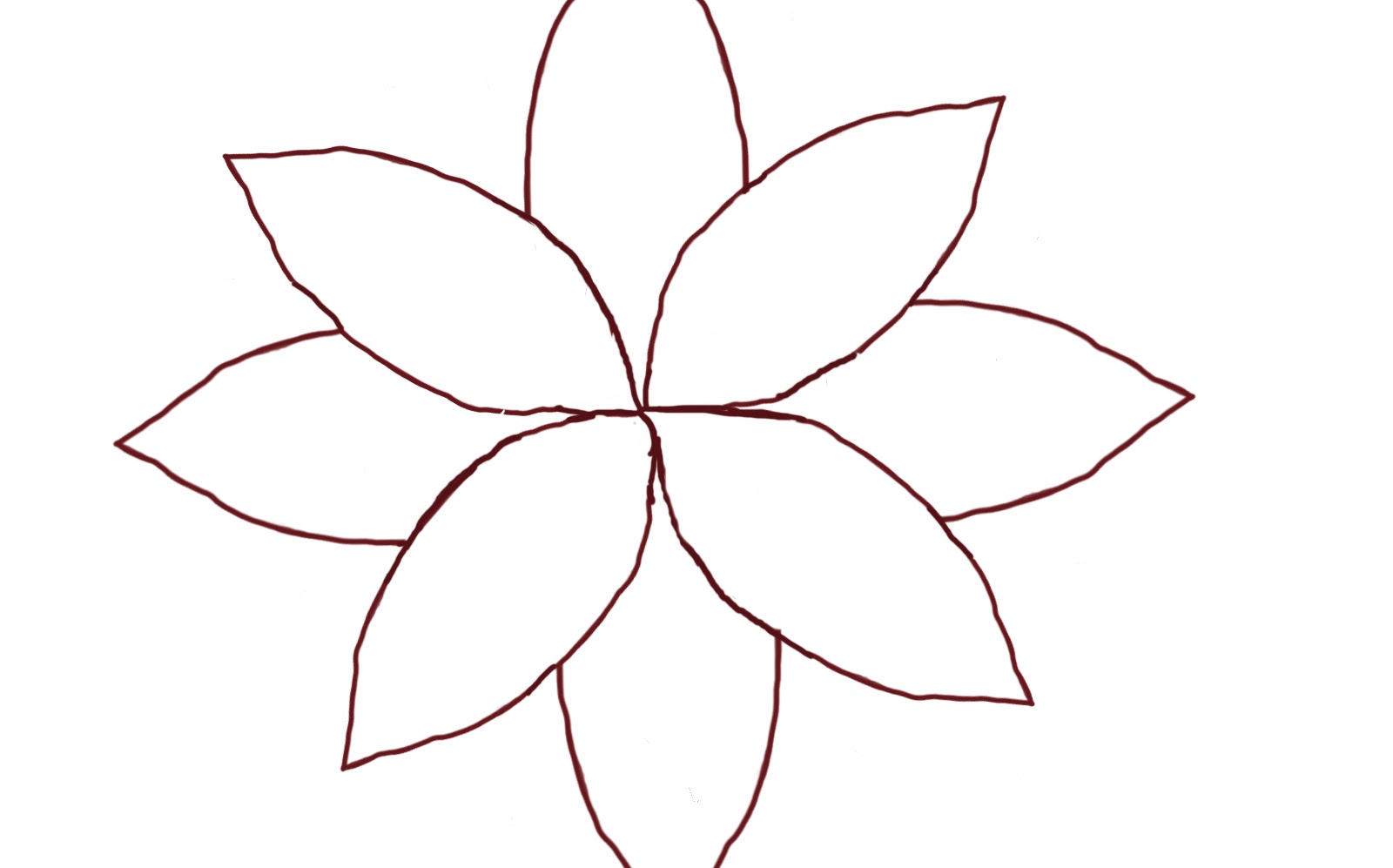 Pencil Drawings Of A Poinsettia Step Bystep / How To Draw A Poinsettia ...