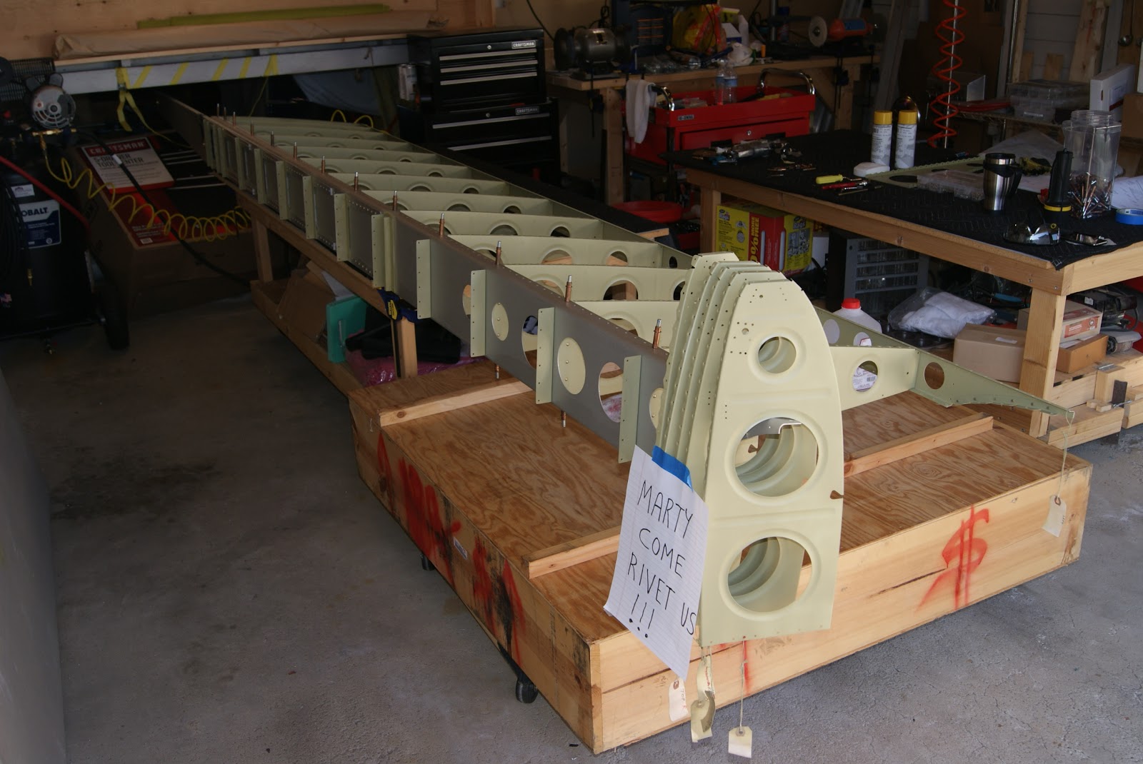 DOG Aviation John's RV-12 Blog: Assembly Of Left Wing’s Nose Ribs Begins