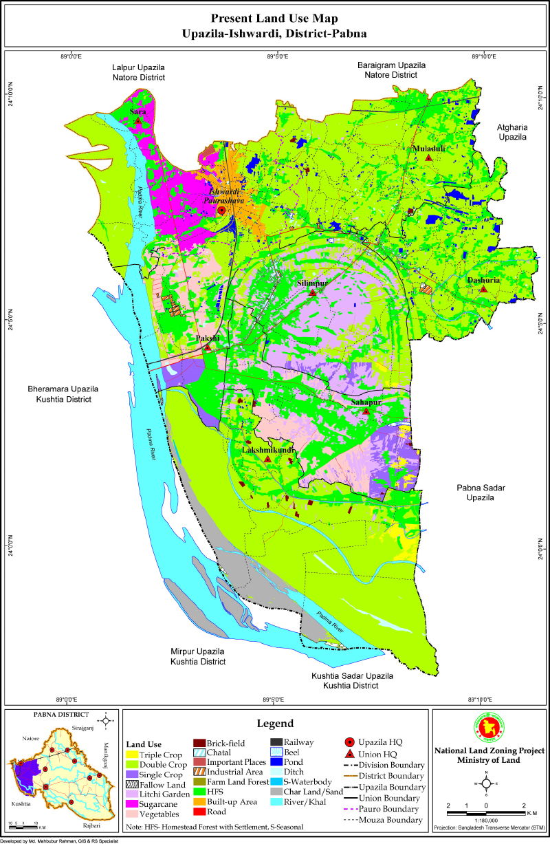 Mouza & Land Use Maps of Ishwardi Upazila, Pabna, Bangladesh - Tourism ...