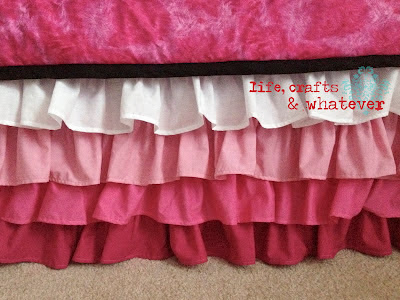 Life Crafts & Whatever: Ombre ruffled bed skirt