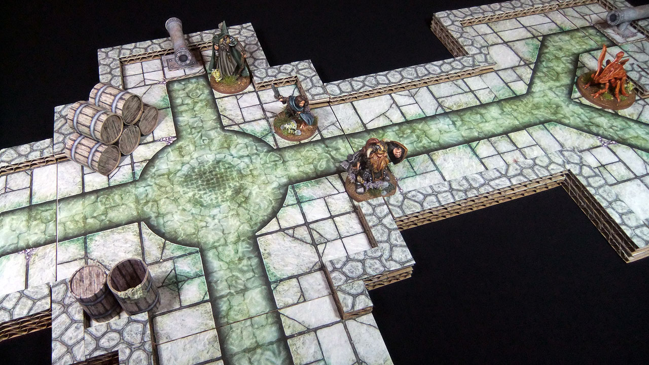 The Crooked Staff Blog: Print & Paste Dungeon Terrain : Sewer Tiles