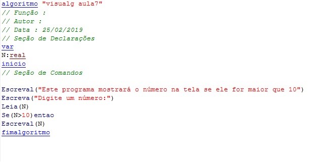 Universe Tutorial | Tutoriais, Downloads e Curiosidades: VISUALG #7: SE ...