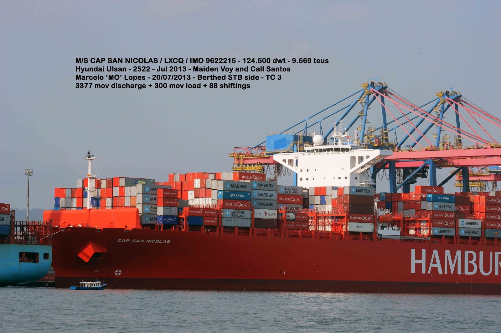 Santos Shiplovers: M/S Cap San Nicolas / LXCP - Em sua primeira ...