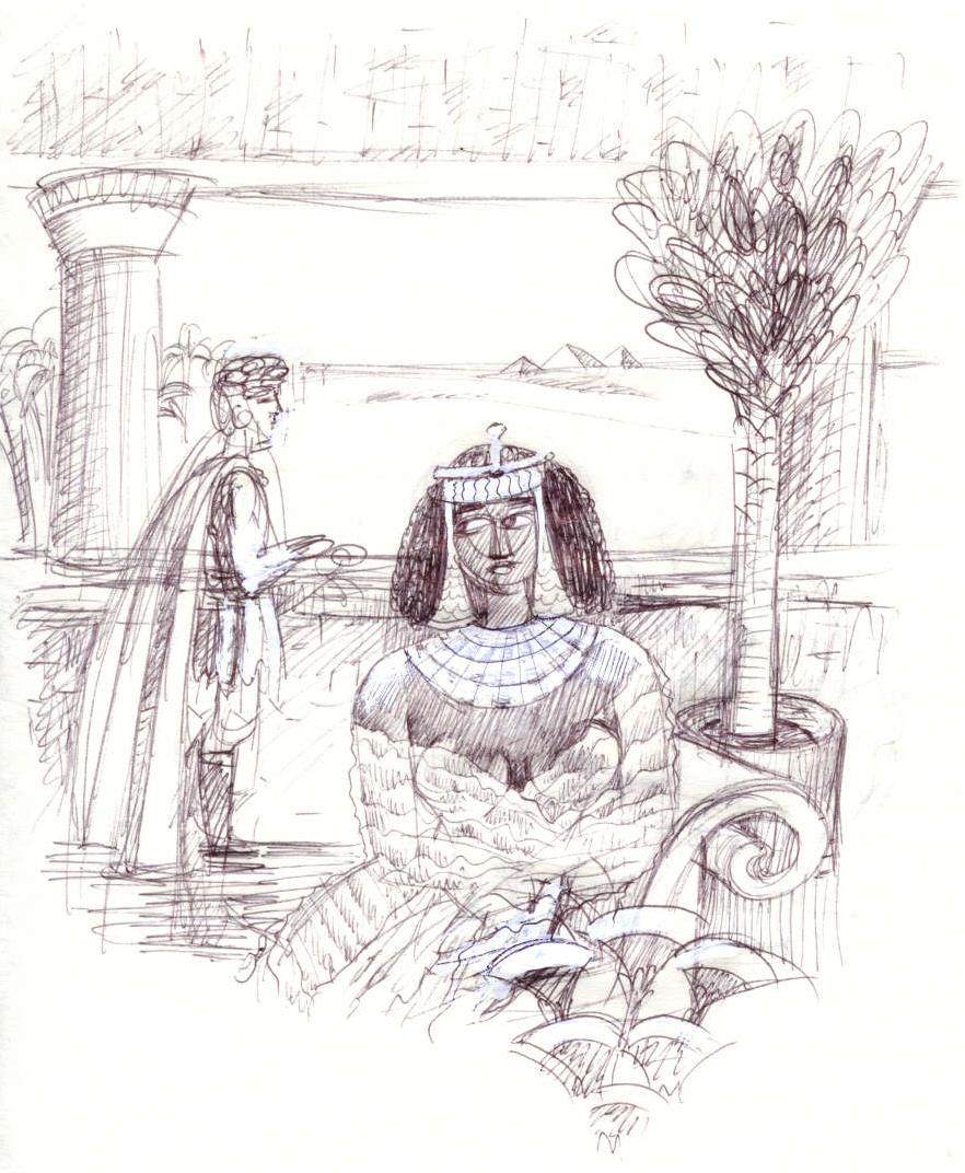 Cleopatra: Rough Sketch of One Composition