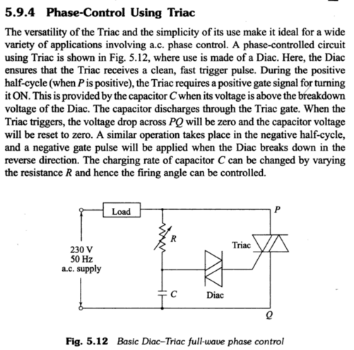 TRIAC(Bidirectional Triode Thyristor)-Phase Control Using Triac