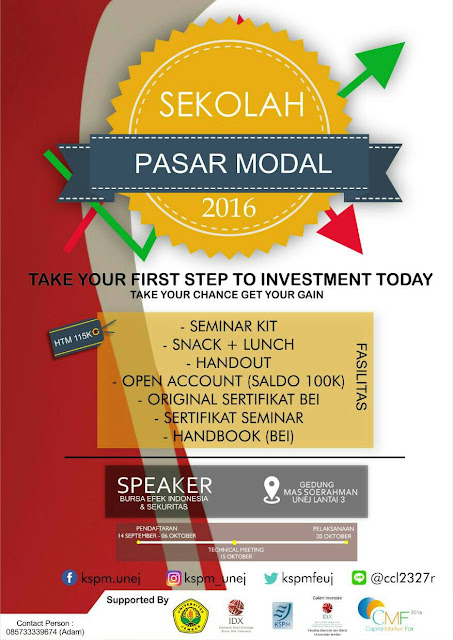 [EVENT INFO] Sekolah Pasar Modal 2016 (Capital Market Fair 2016 ...