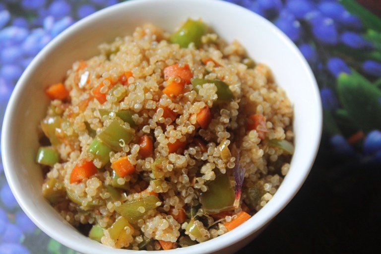 Quinoa Veggie Stir Fry Recipe - Stir Fry Quinoa with Vegetables Recipe ...