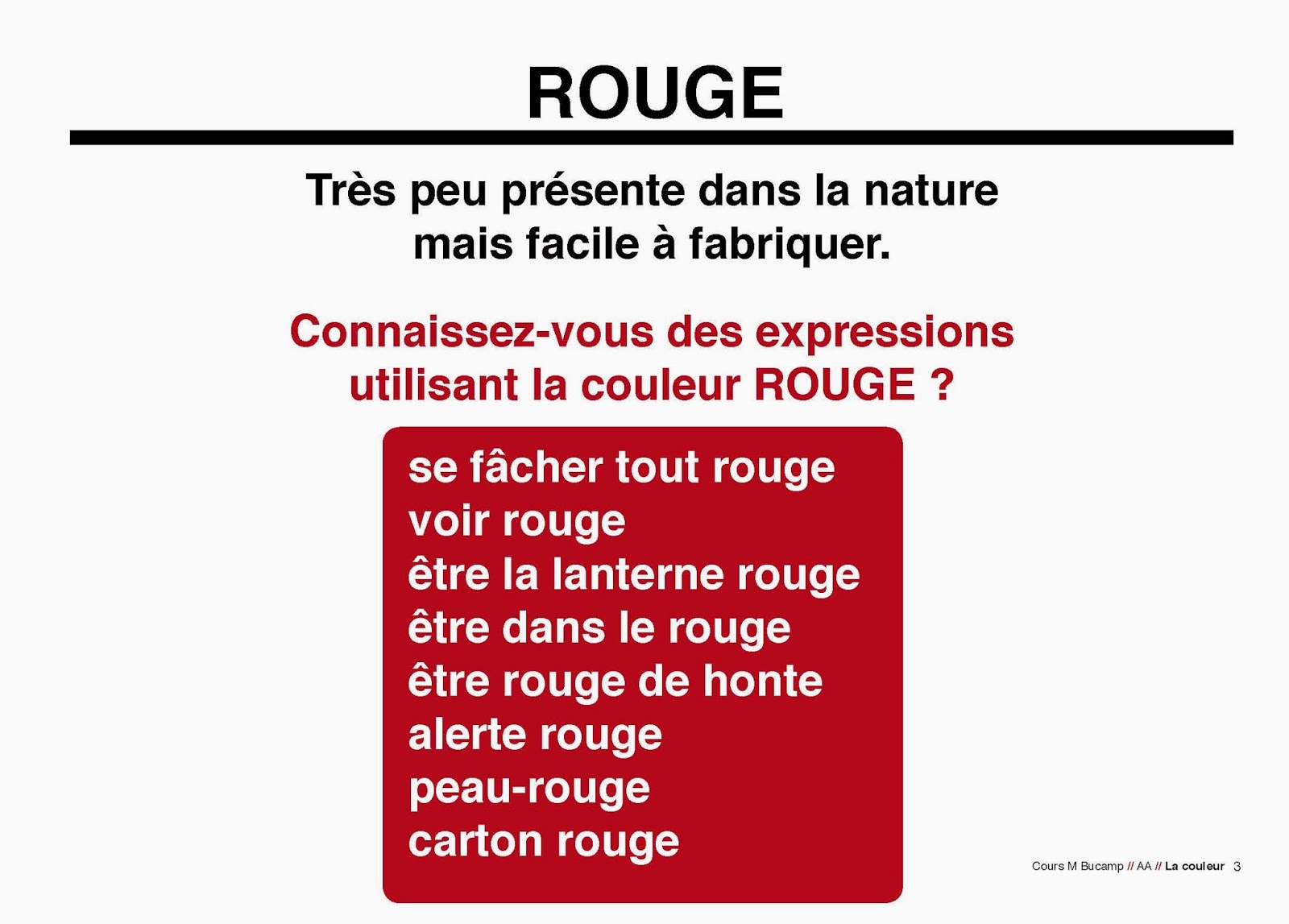Cours d' ARTS APPLIQUES: COURS N°19 : ROUGE // Symbolique de la couleur